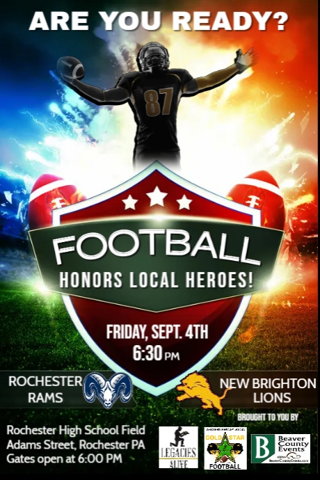 Football Game Ad | PosterMyWall