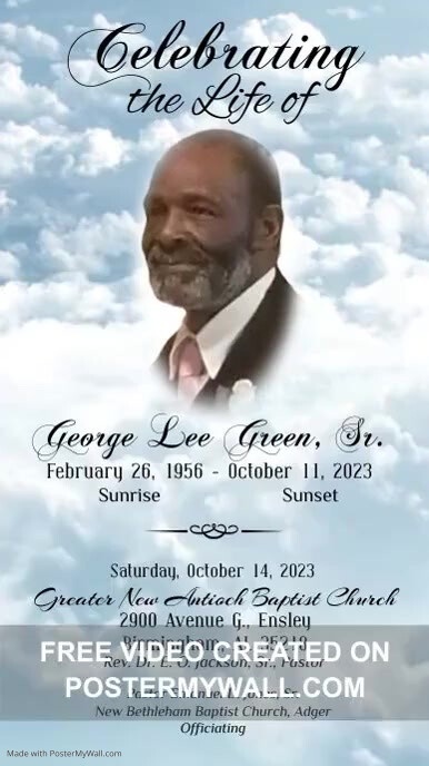 Cumulus Clouds Funeral Video Digital Display | PosterMyWall