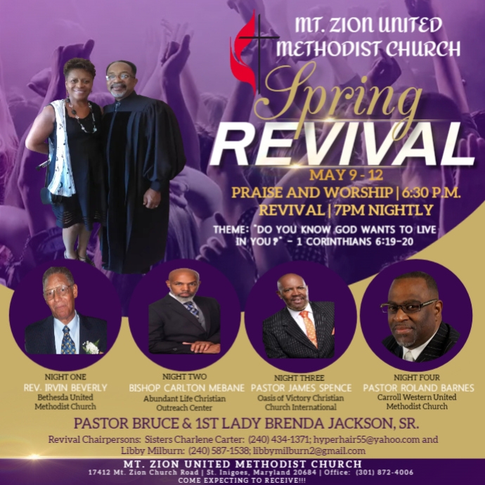 CHURCH REVIVAL CONFERENCE SEMINAR TEMPLATE | PosterMyWall