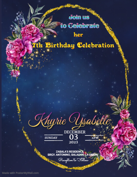 Copy of Royal Blue Invation | PosterMyWall