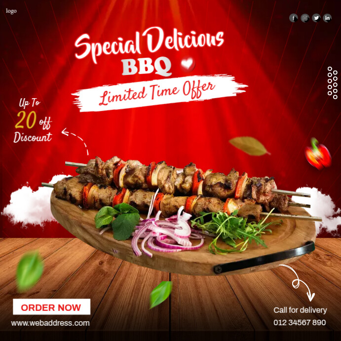 BBQ & Grill Template | PosterMyWall