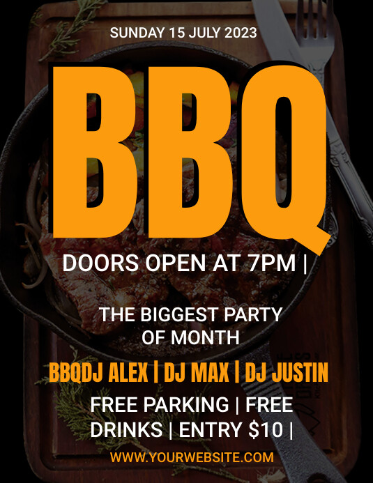 Bbq chicken recipe/restaurant bbq poster Template | PosterMyWall