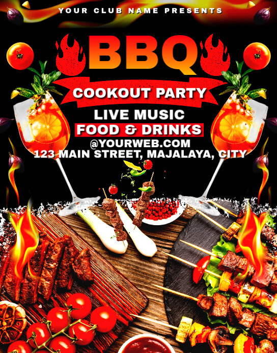 Copy of Bbq Cookout Party Flyer | PosterMyWall