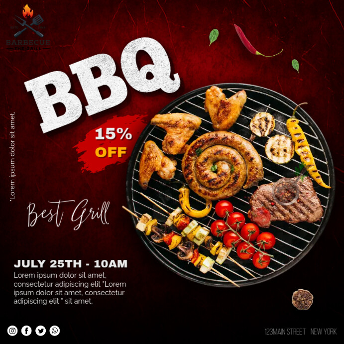 Copy of BBQ | PosterMyWall