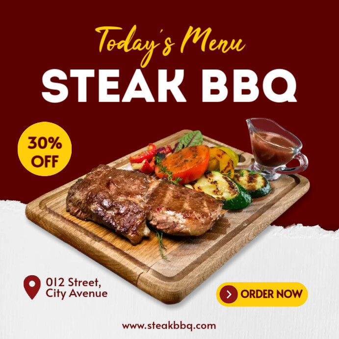 Plantilla de BBQ FOOD PROMOTION MENU | PosterMyWall