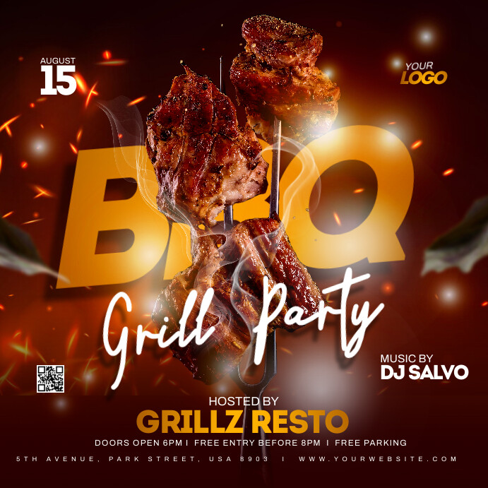 Copy of BBQ grill party | PosterMyWall