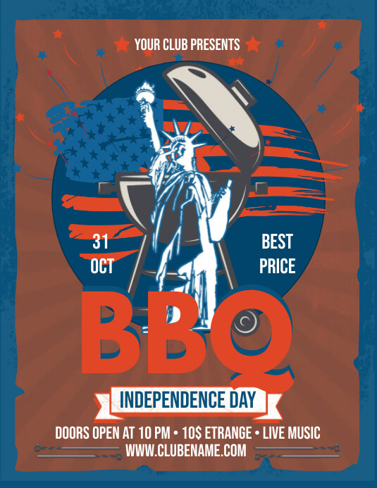 BBQ Independence Day Flyer Template | PosterMyWall
