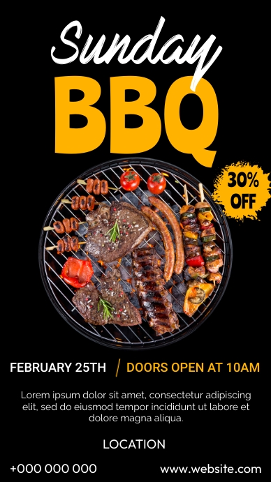 BBQ Menu Template | PosterMyWall