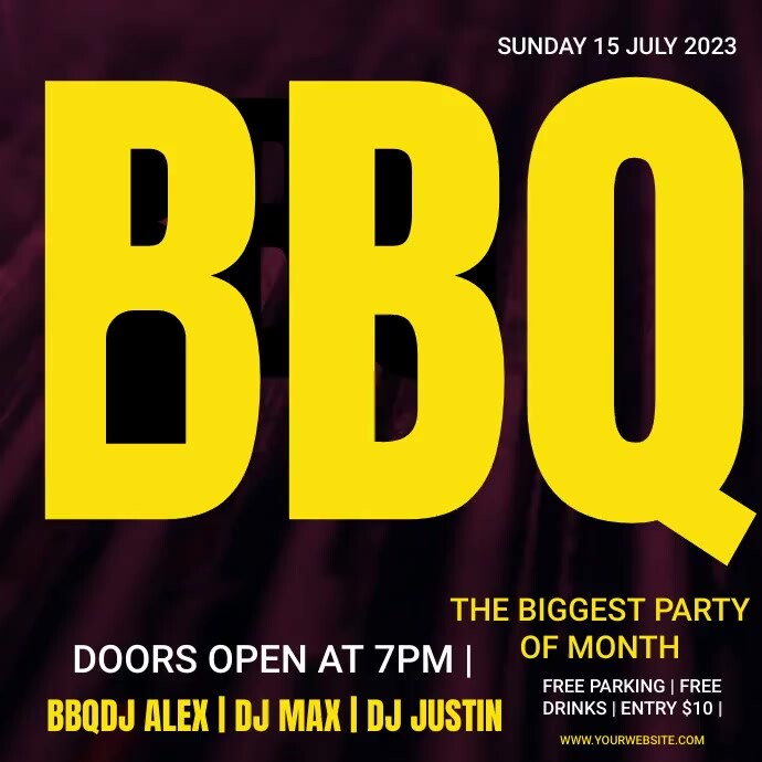 bbq night party/chicken party Template | PosterMyWall