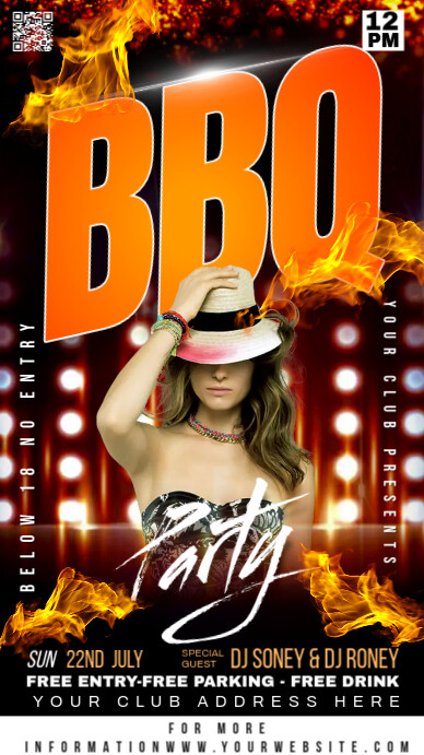 bbq night party Template | PosterMyWall