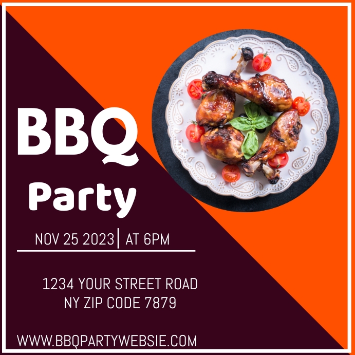 BBQ PARTY Template | PosterMyWall