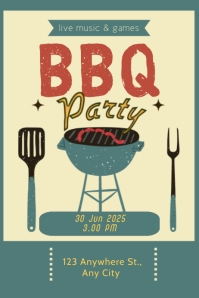 BBQ Grill Party Poster Template | PosterMyWall