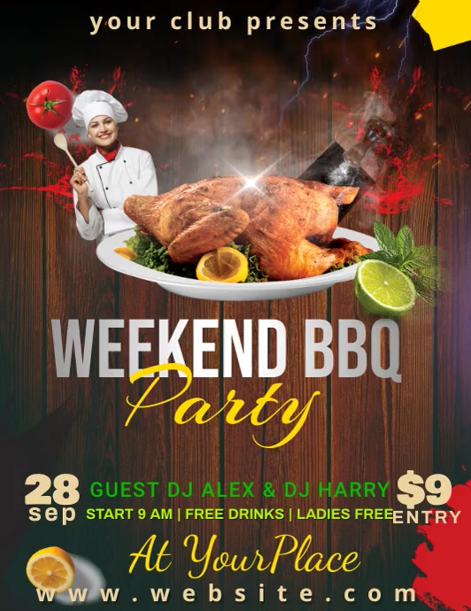 BBQ PARTY Template | PosterMyWall