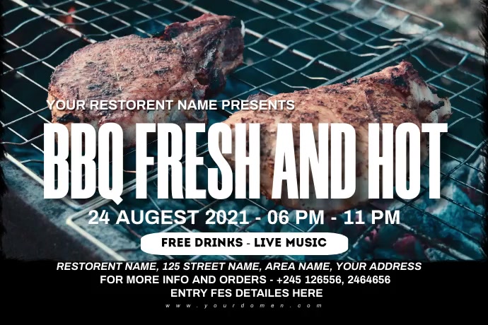 BBQ PARTY Template | PosterMyWall