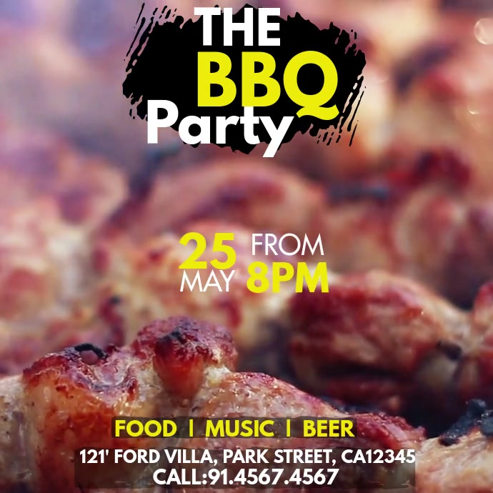 BBQ PARTY Template | PosterMyWall