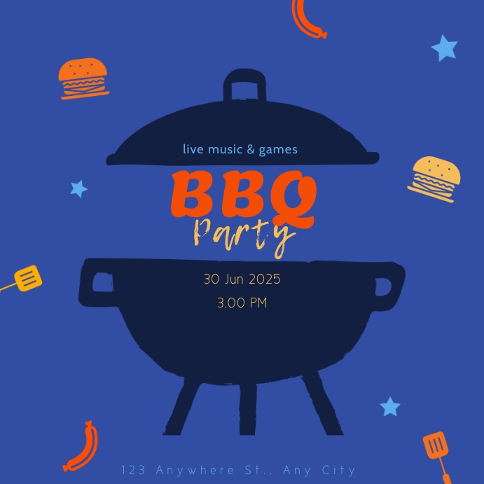 BBQ Party Template | PosterMyWall
