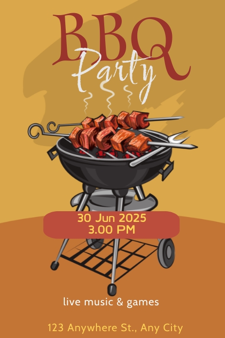 BBQ Party Template | PosterMyWall