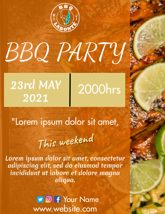 BBQ Party Template | PosterMyWall