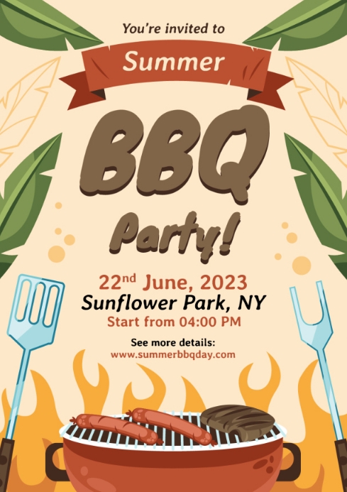 BBQ PARTY Template | PosterMyWall