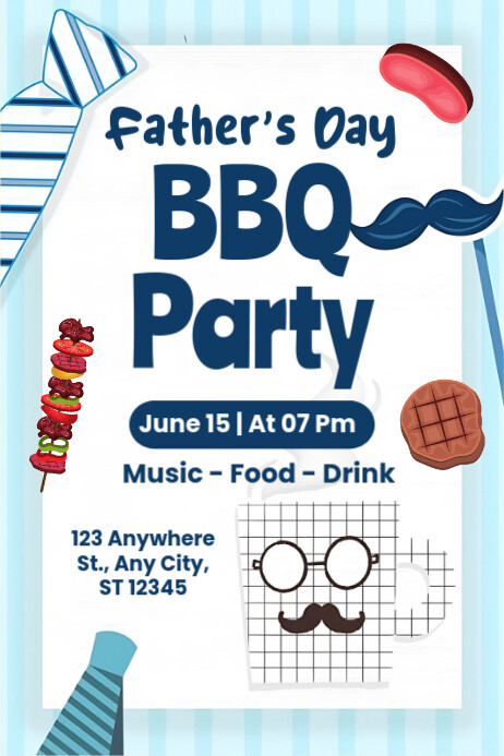 Bbq Party Father's Day Template | PosterMyWall