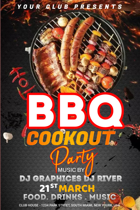 BBQ Party Flyer Template | PosterMyWall