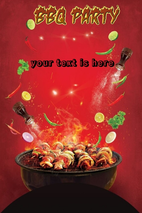 BBQ party poster Template | PosterMyWall