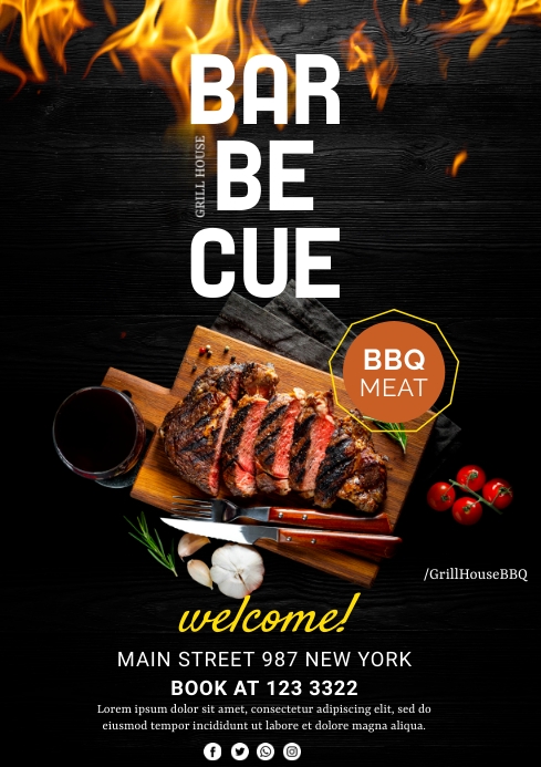 BBQ PARTY TEMPLATE | PosterMyWall