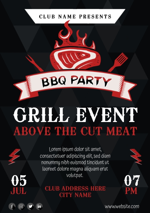 bbq party template | PosterMyWall