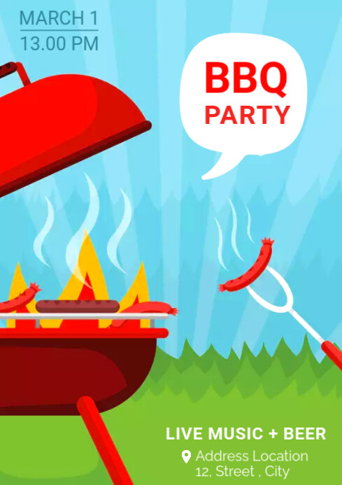 BBQ PARTY TEMPLATE | PosterMyWall