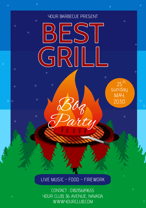 Copy of BBQ PARTY TEMPLATE | PosterMyWall