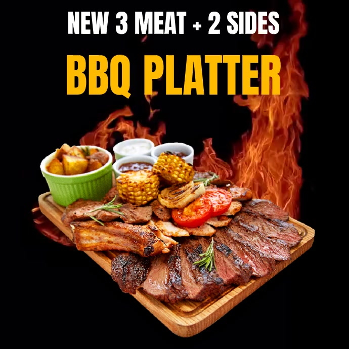 Copy of BBQ Platter Promotion Special Ad | PosterMyWall