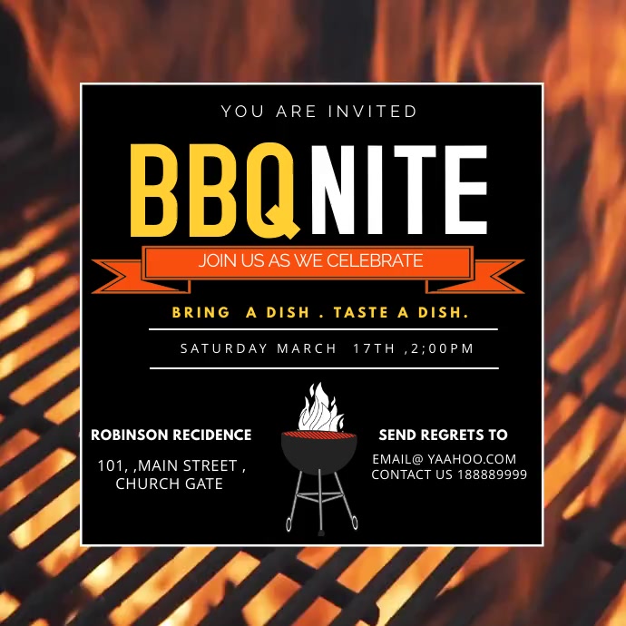 BBQ POSTER Template | PosterMyWall