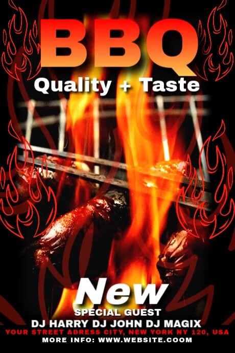 BBQ QUALITY FLYER Template | PosterMyWall