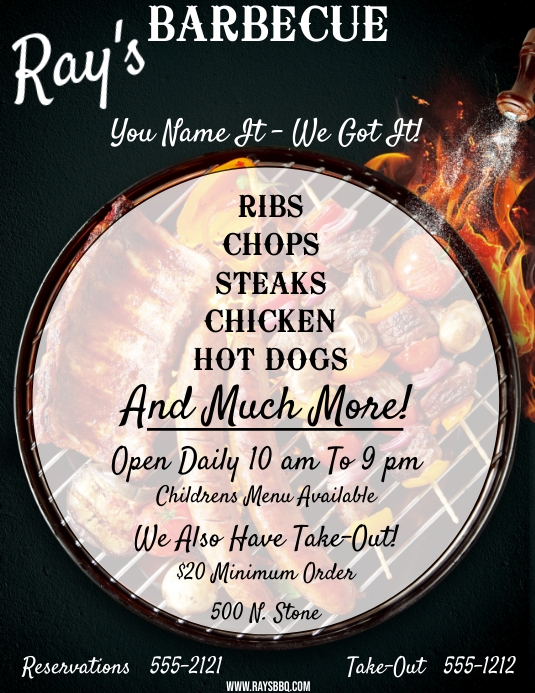 BBQ RESTAURANT Template | PosterMyWall