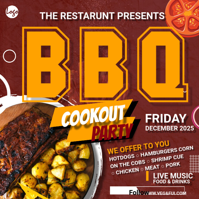 BBQ Social Media post Template | PosterMyWall