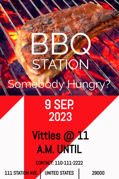 BBQ Station Template | PosterMyWall