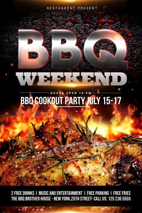 BBQ WEEKEND Template | PosterMyWall