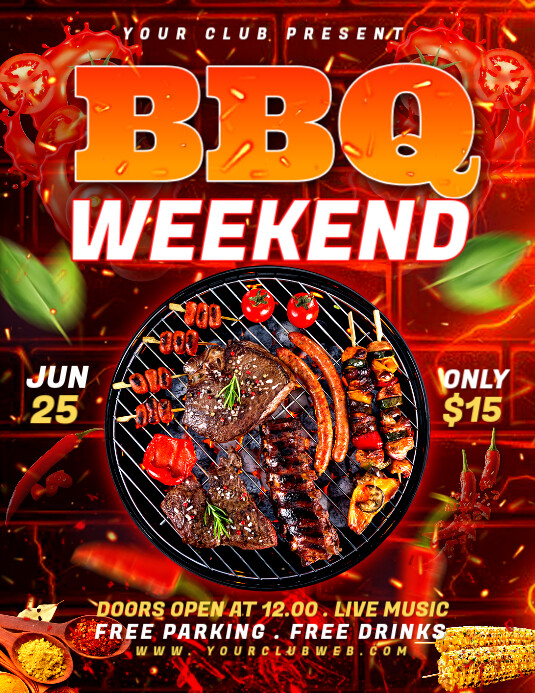 Copy of BBQ WEEKEND FLYER | PosterMyWall