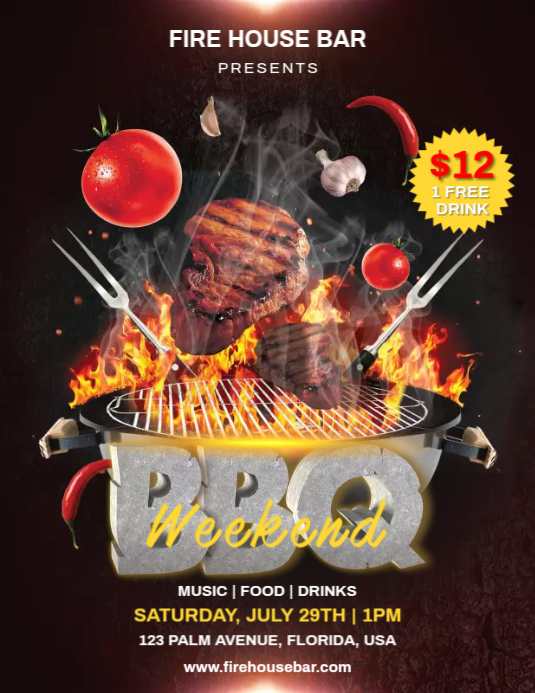 Plantilla de BBQ Weekend Flyer Template | PosterMyWall