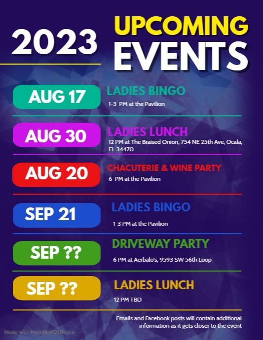 Copy of Upcoming Events | PosterMyWall