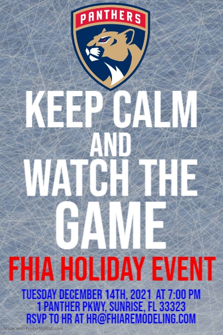 Copy of Copy of Template sports hockey florida panthers | PosterMyWall