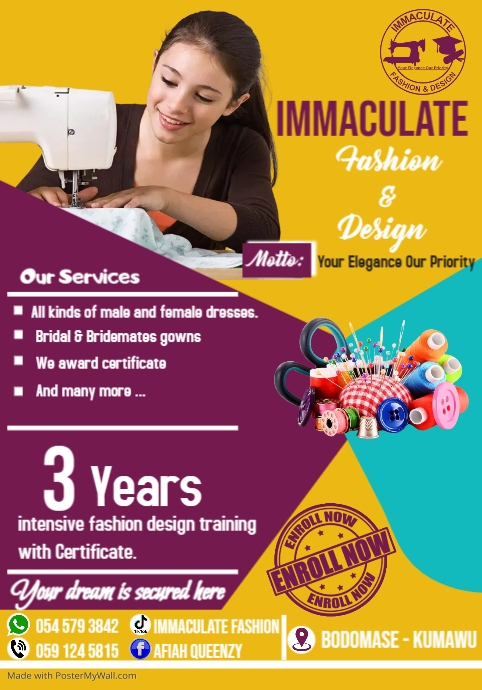 Sewing class flyer (1) | PosterMyWall