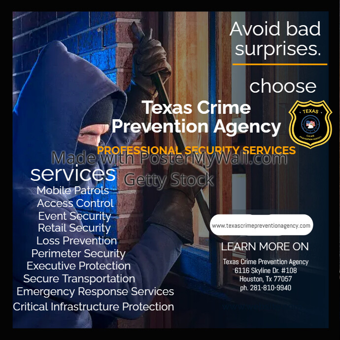 bad surprises security services creative adve | PosterMyWall