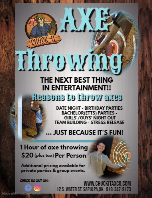 Copy of Copy of Copy of Template axe throwing | PosterMyWall