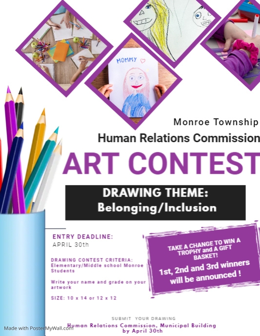 Copy of Purple Kids Art Contest Flyer | PosterMyWall