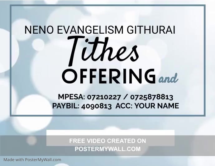 Tithes and offering | PosterMyWall