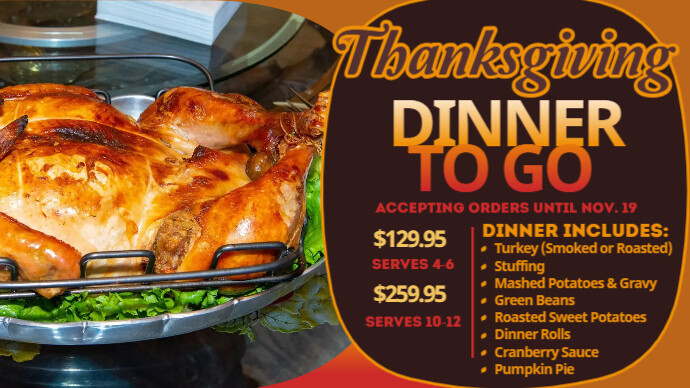 Thanksgiving Turkey Giveaway Flyer (1) | PosterMyWall