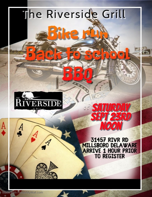 Motorcycle Poker Run event flyer template | PosterMyWall
