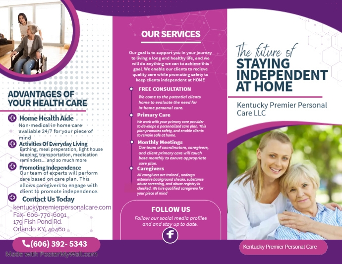 Purple Medical Trifold Brochure | PosterMyWall