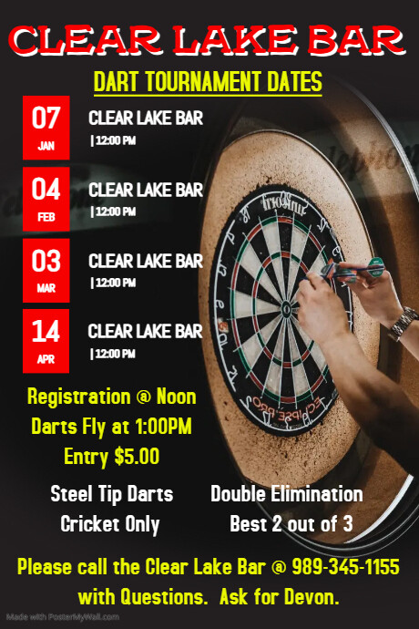 Copy of Darts Tournament Poster Template | PosterMyWall